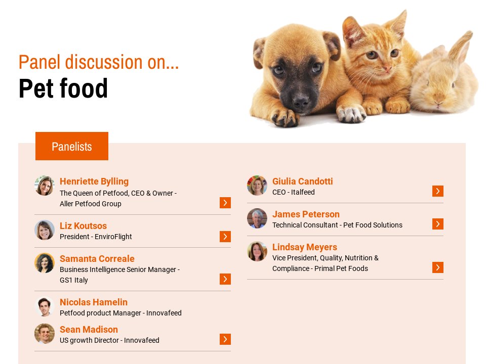 Panel discussion on Pet Food - Overview - AgroFOOD Industry Hi Tech 34 ... Panel discussion on Pet Food - Overview - AgroFOOD Industry Hi Tech 34 ...