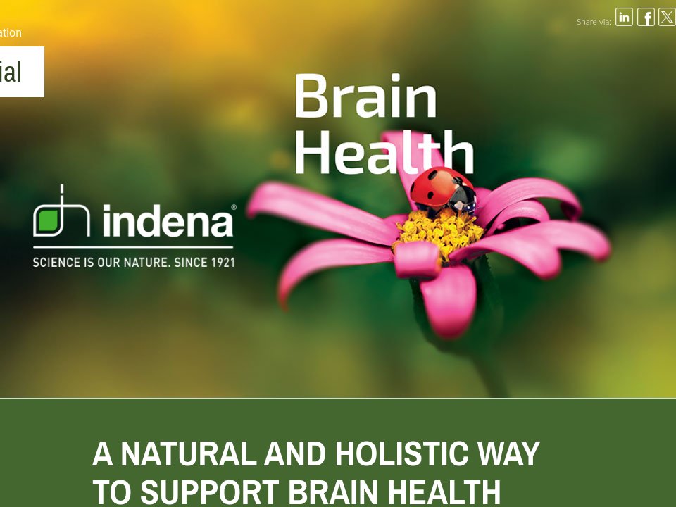 Advertorial - A natural and holistic way to support brain health - Indena - AgroFOOD Industry Hi ...
