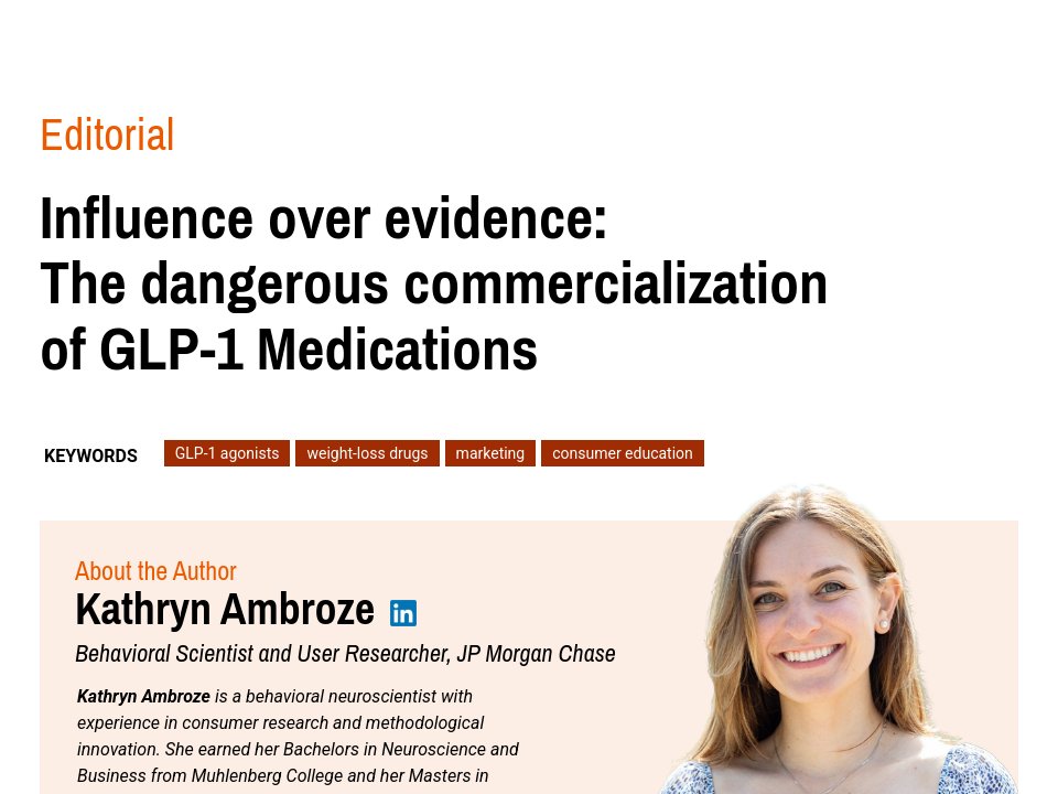 EDITORIAL - Influence over evidence: The dangerous commercialization of ...