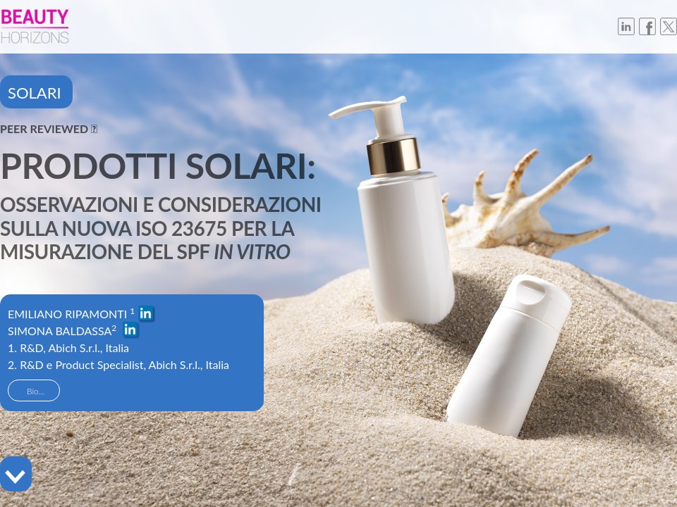 Prodotti solari: osservazioni e considerazioni sulla nuova ISO 23675 ...