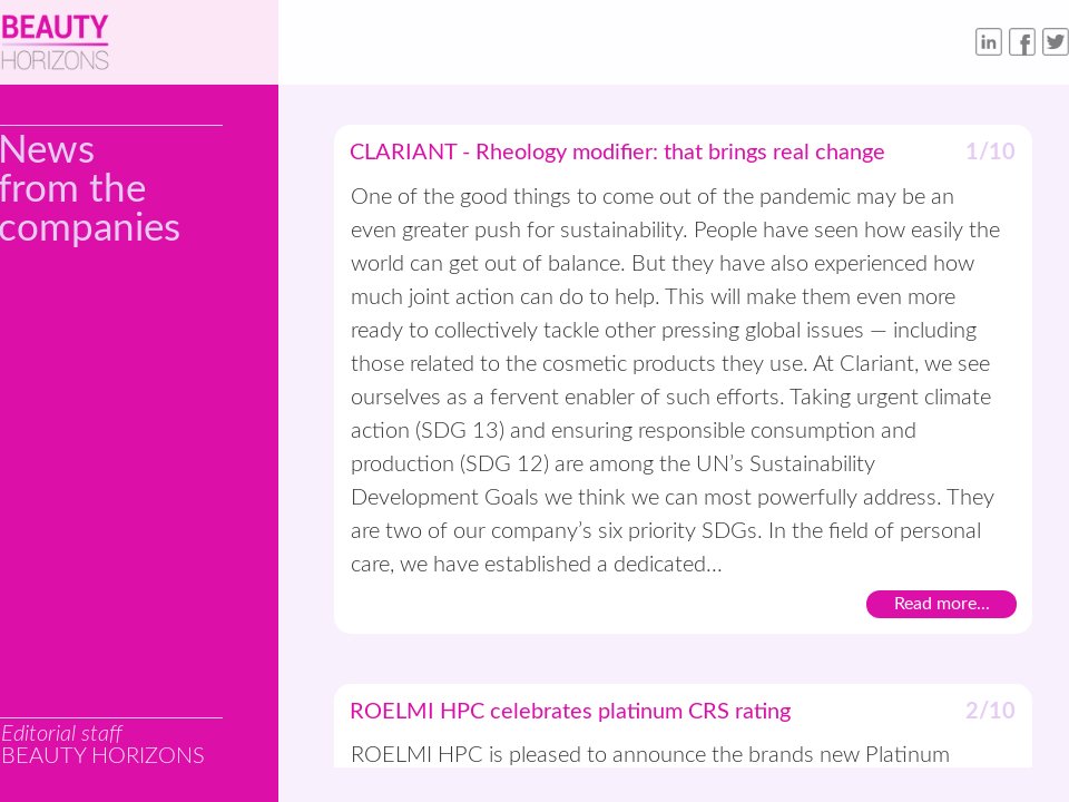 ISO 16128 series of standards: Cosmed review - BEAUTY HORIZONS 3 2021 WW