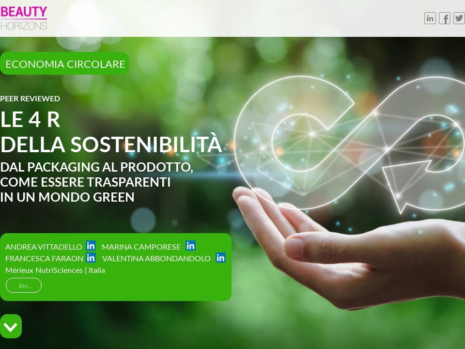 Le 4 R della sostenibilità - BEAUTY HORIZONS 3 2022 ITA