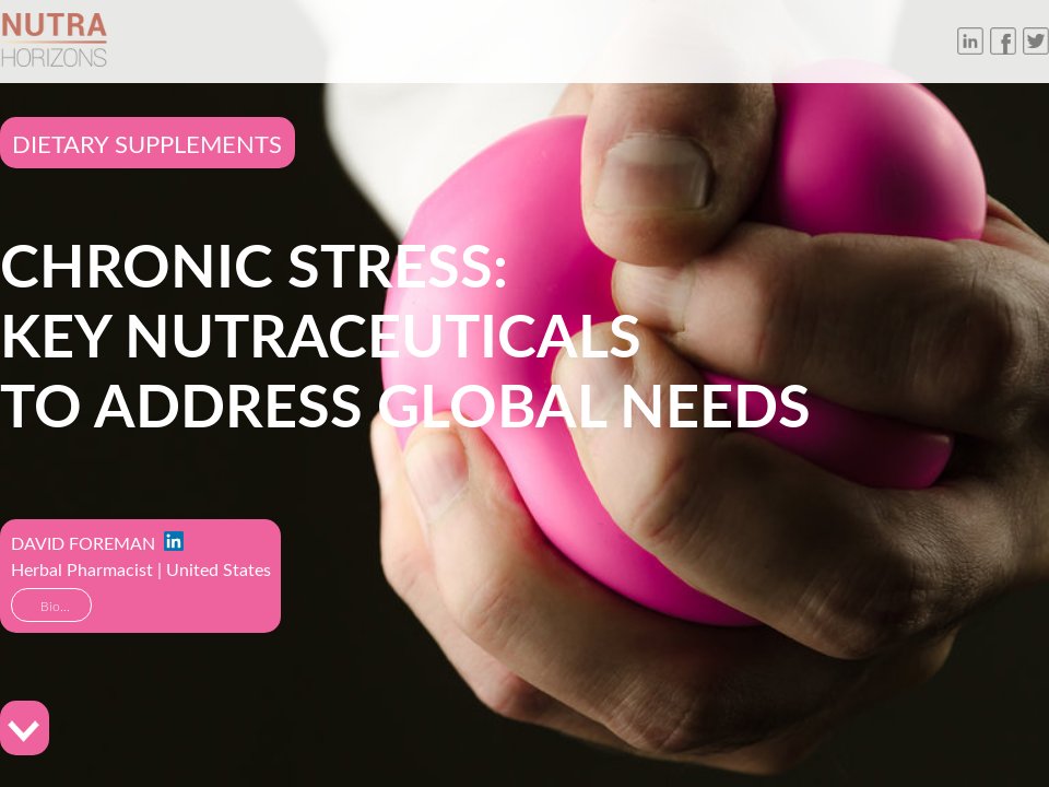 COLUMN: Consumer perspective - NUTRA HORIZONS 1 2021 WW