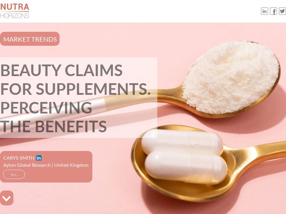 Beauty claims for supplements – Perceiving the benefits - NUTRA ...