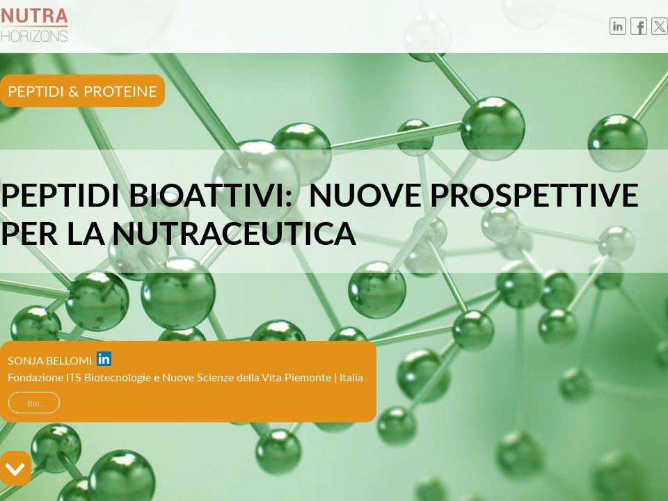 Peptidi bioattivi: nuove prospettive per la nutraceutica - NUTRA ...